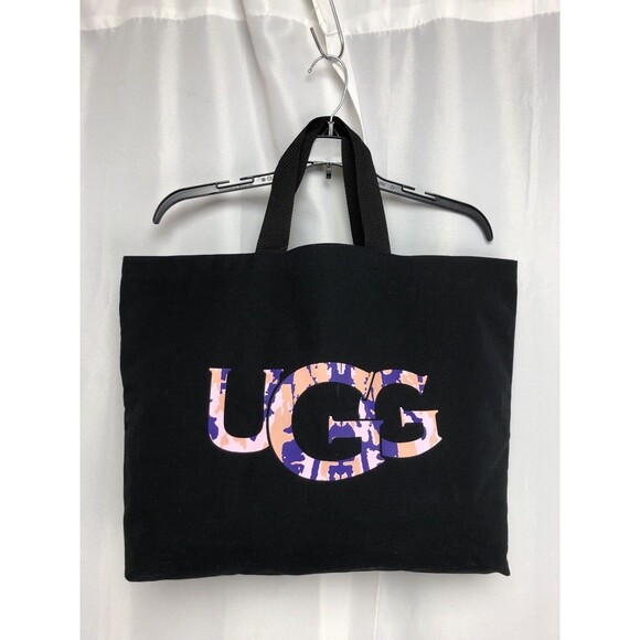 UGG | Bags | Ugg Australia Black Marble Tote Bag 2x4x4 Purple Pink Camo ...